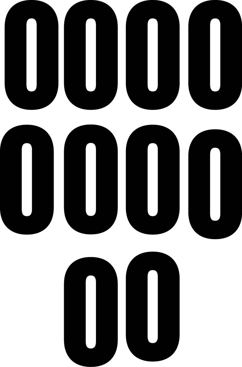 Window Decals Self-adhesive Vinyl Number 100pk, 9 Inch High 10 of Each ...