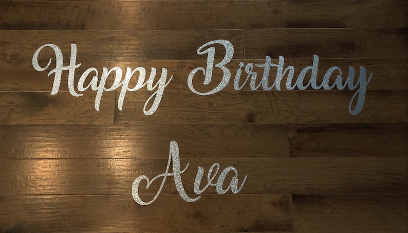Happy Birthday Backdrop Cut Out - Glitter - Large Word Display - Etsy