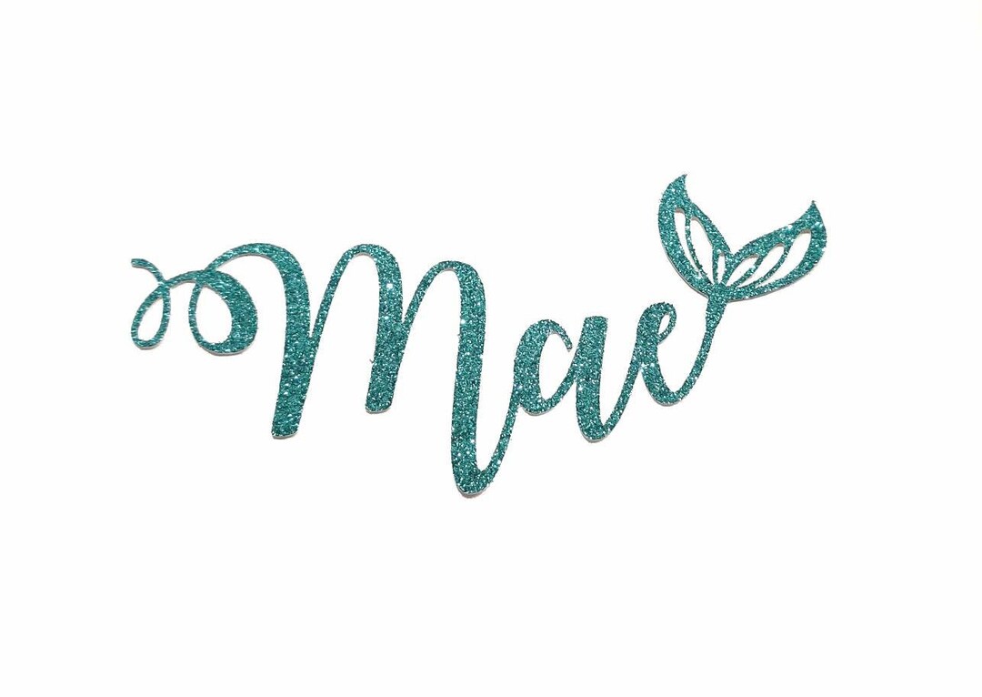 Mermaid Tail Custom Name Confetti - Under the Sea - LARGE (10 Pieces ...