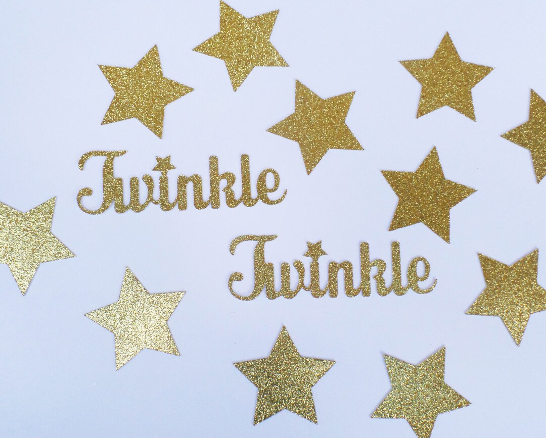 Twinkle Twinkle Little Star Large Confetti - 4" Twinkle Word 2" Stars ...