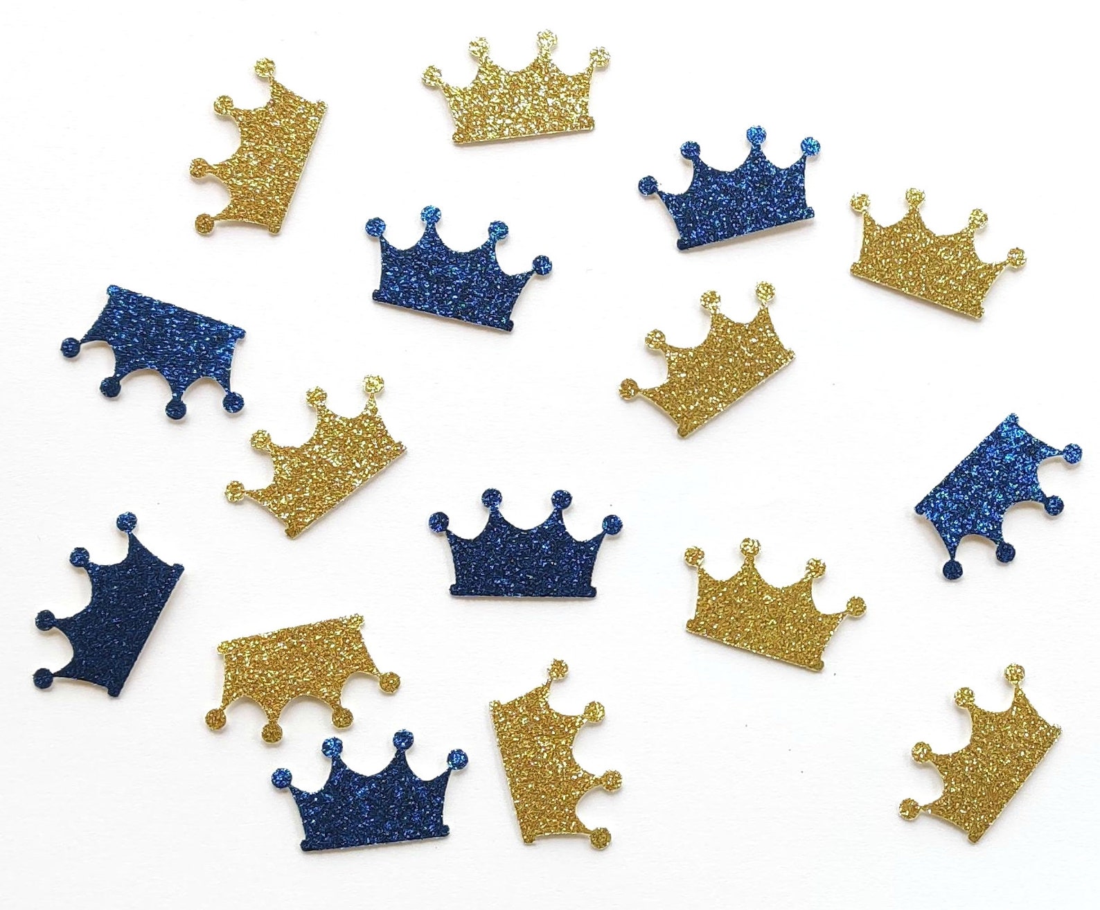 Royal Prince Confetti. Royal Blue and Gold Crown. Die Cut | Etsy