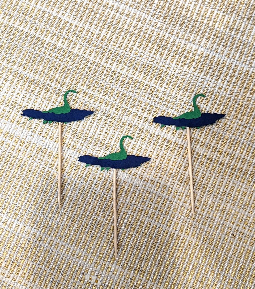 Loch Ness Monster Cupcake Toppers - Set of 12 - Marine Reptile Happy ...