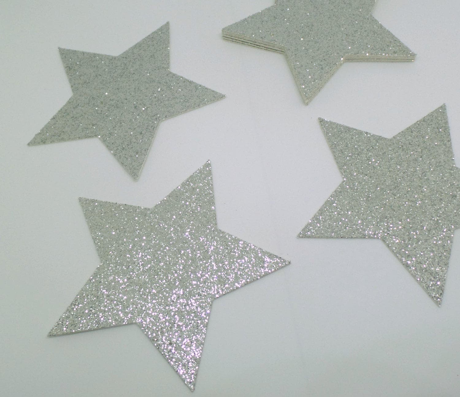 Silver Glitter 3 Inch Twinkle Twinke Little Star LARGE | Etsy