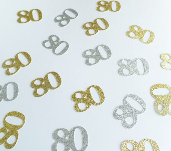 80th Birthday Confetti 1 Eighty Birthday 80 Confetti | Etsy