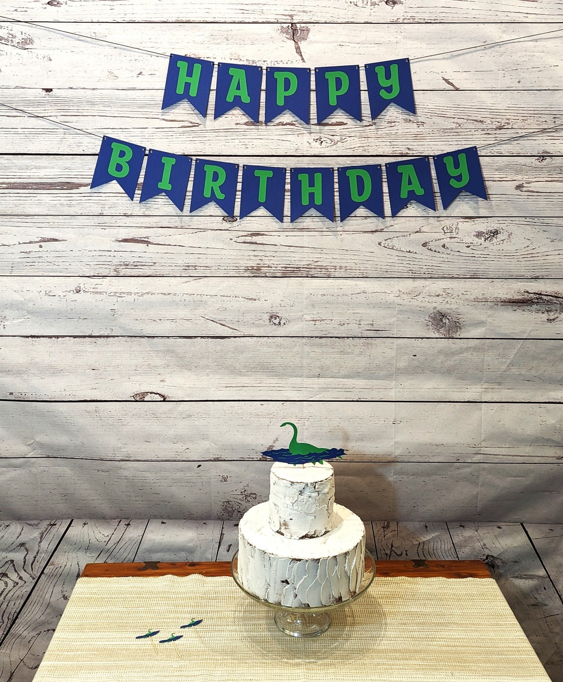 Loch Ness Monster Cake Topper Marine Reptile Happy Birthday - Etsy