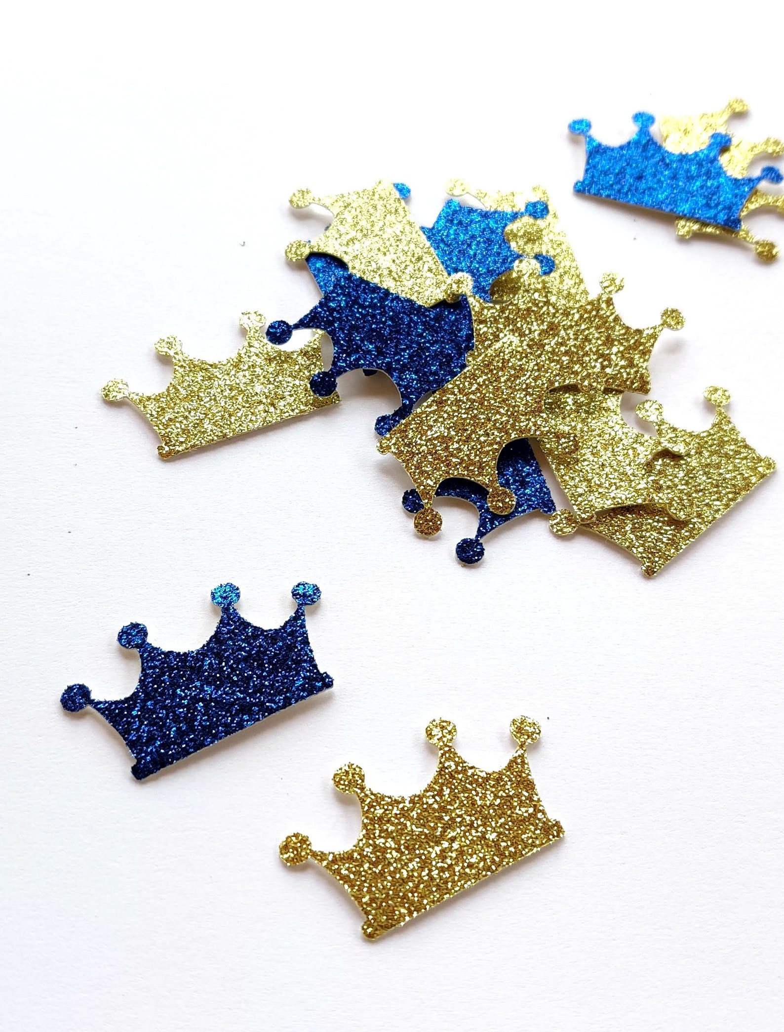 Royal Prince Confetti. Royal Blue and Gold Crown. Die Cut | Etsy