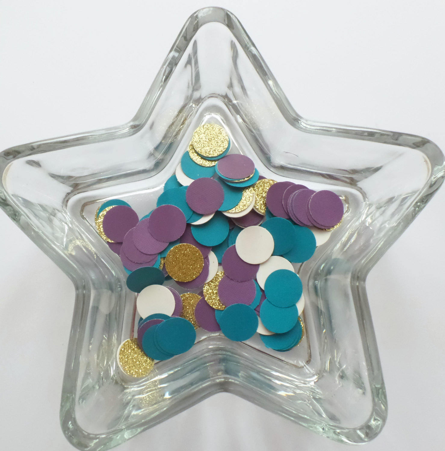 Small Blue, Purple and Gold Glitter Circle Confetti 5/8" (250 Pieces ...