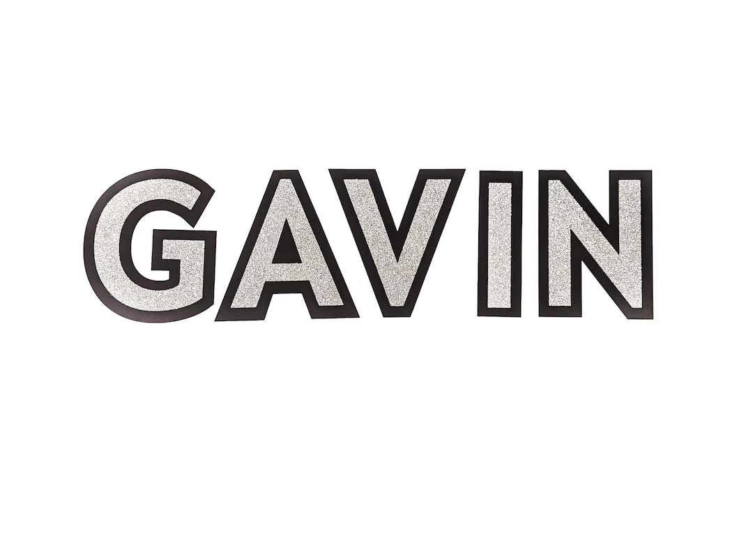 Backdrop Letters With Outline- Custom Name Die Cut - Word Display ...