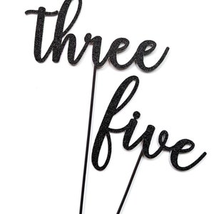 Table Numbers - Cursive Font - on a Stick - Wedding Table - Flower ...