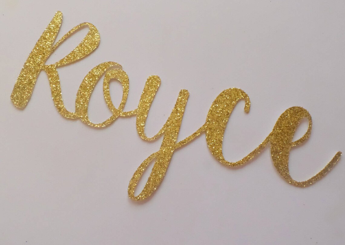 Custom Name Confetti 10 Pieces 5.5 Die Cut Gold - Etsy