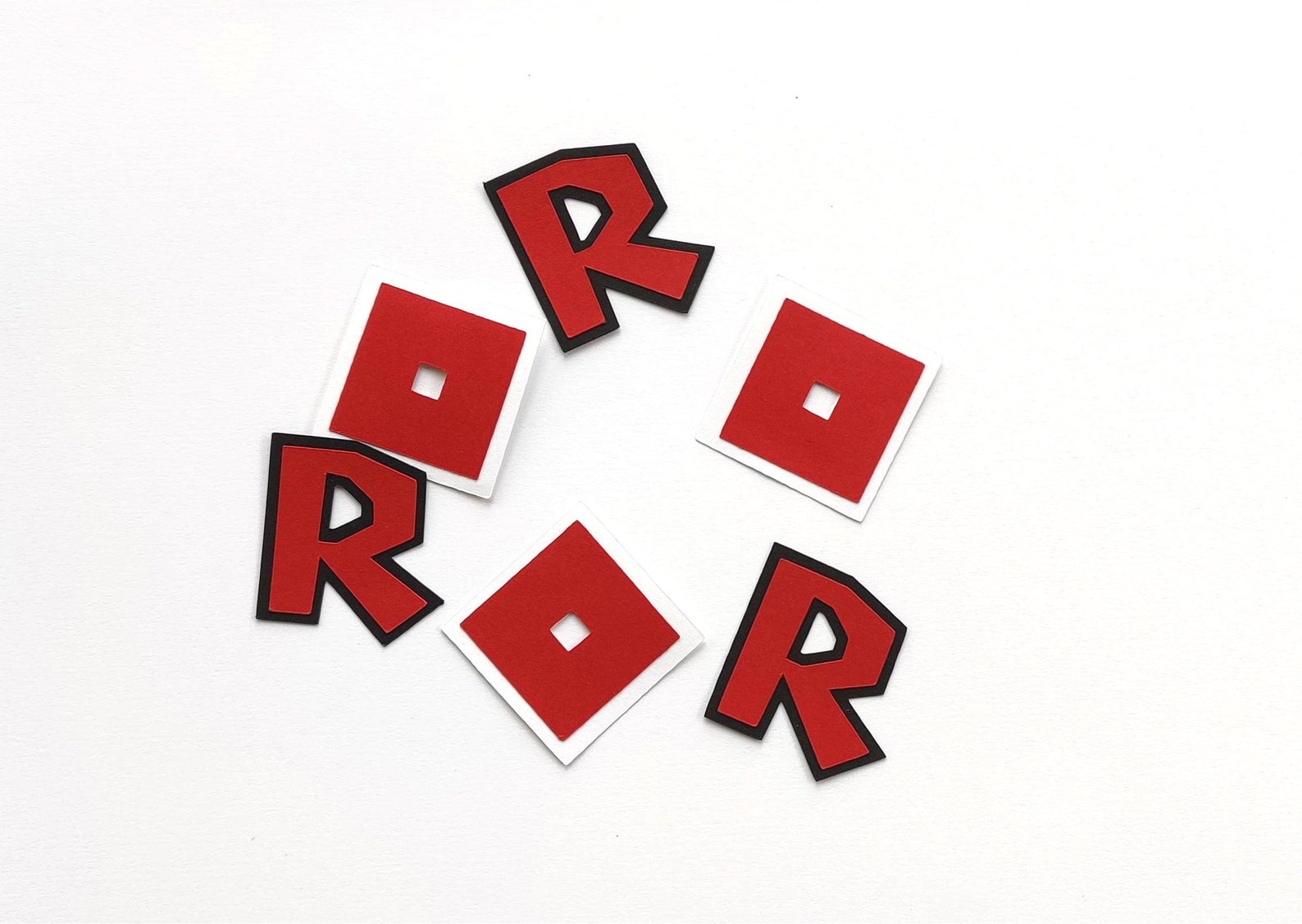 ROBLOX Inspired Confetti Square and R Roblox Happy | Etsy