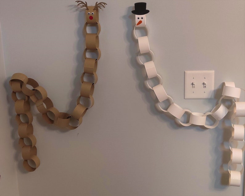 Christmas Countdown Craft Kit - Paper Chain - Advent Calendar - DIY ...