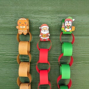 Christmas Countdown Craft Kit - Paper Chain - Advent Calendar - DIY ...