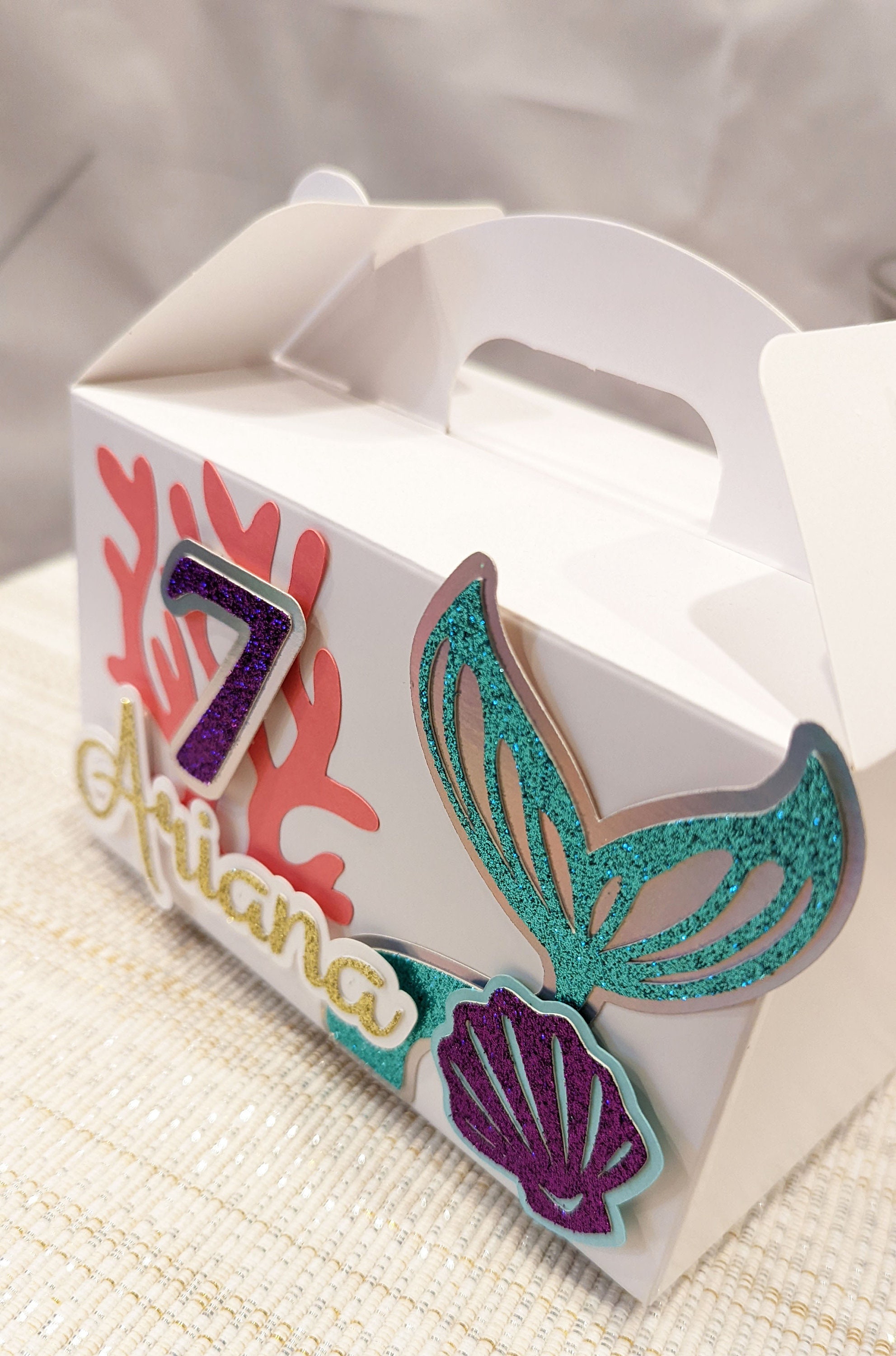 Mermaid Favor Box Under the Sea Gable Box Personalized - Etsy