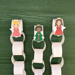 Christmas Countdown Craft Kit - Christmas Angels - Paper Chain - Advent ...