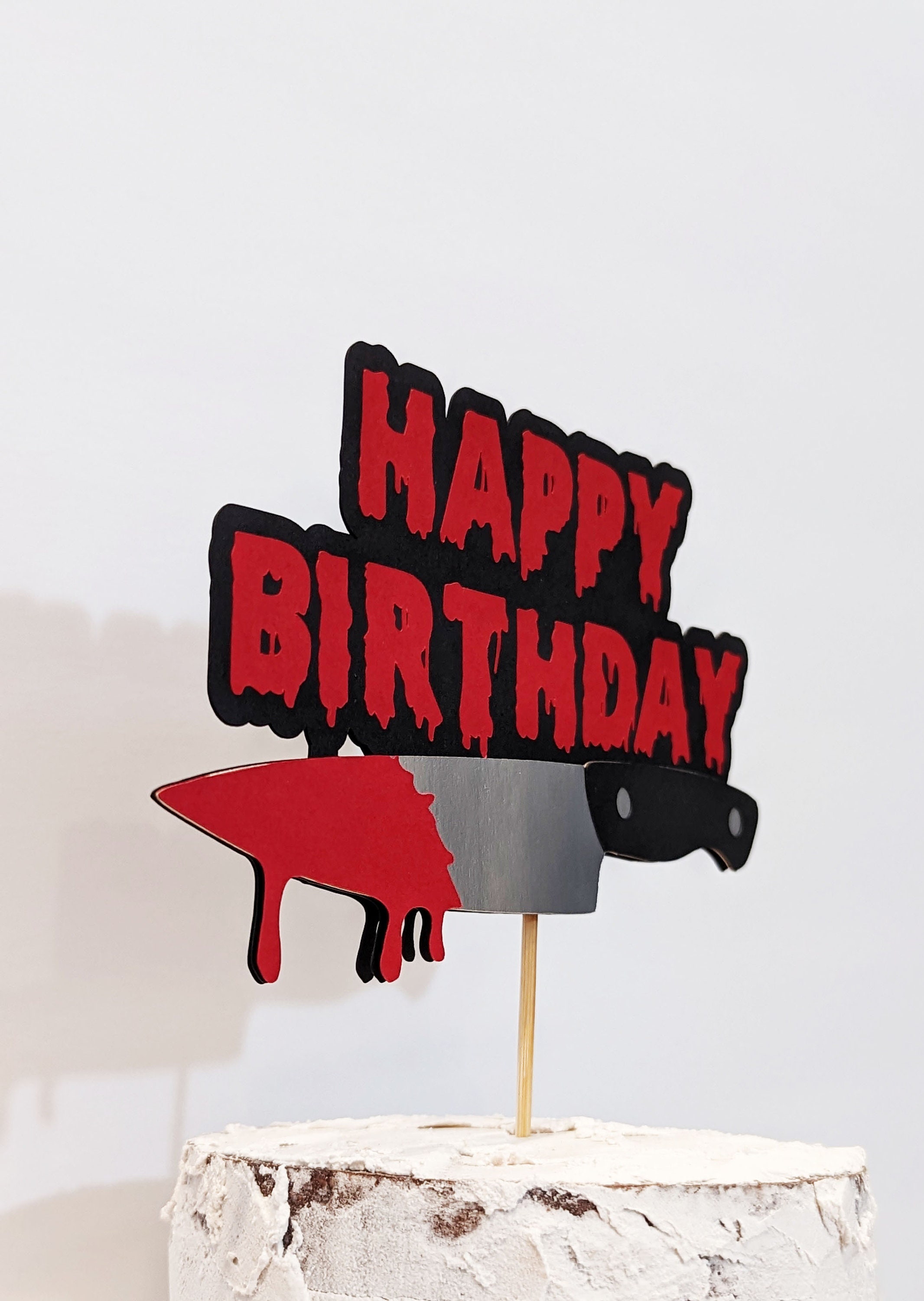 Killer Birthday Cake Topper - Spooky Birthday - Halloween Birthday ...