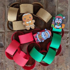 Christmas Countdown Craft Kit - Paper Chain - Advent Calendar - DIY ...