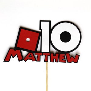 ROBLOX Inspired Cake Topper - Custom Name & Age Topper, Roblox Happy ...