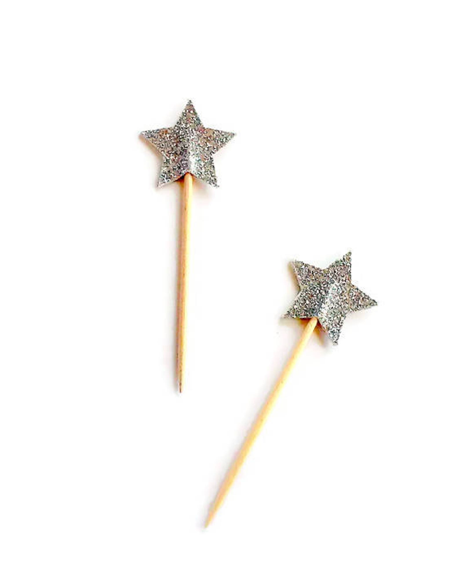 Silver Star Cupcake Toppers - Set of 12+ Twinkle Twinkle Little Star ...
