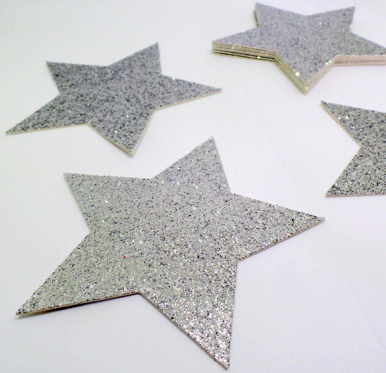 Silver Glitter 3 Inch Twinkle Twinke Little Star LARGE | Etsy