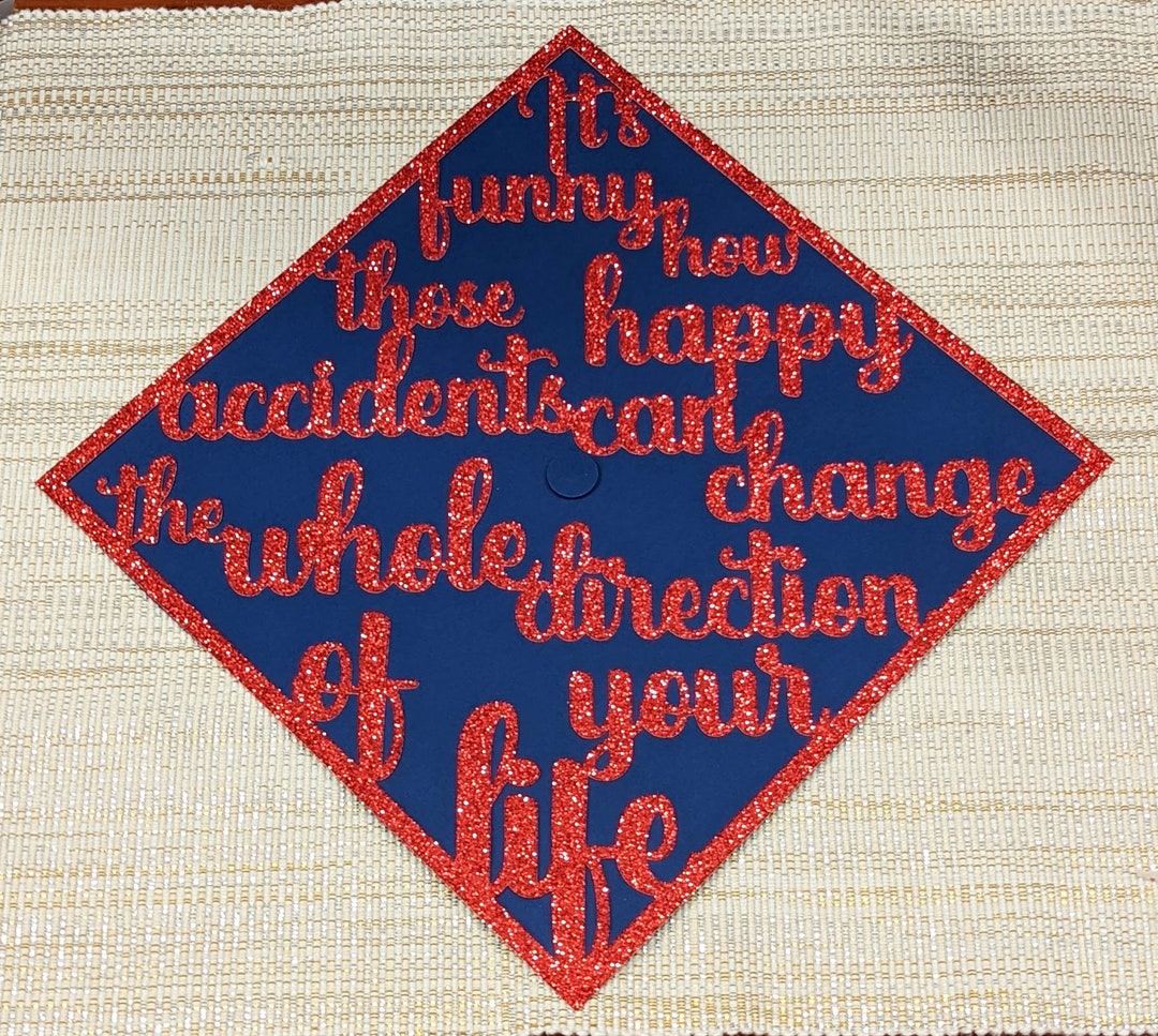 Graduation Cap Topper - Glitter Grad Cap Quote - Custom Glitter ...