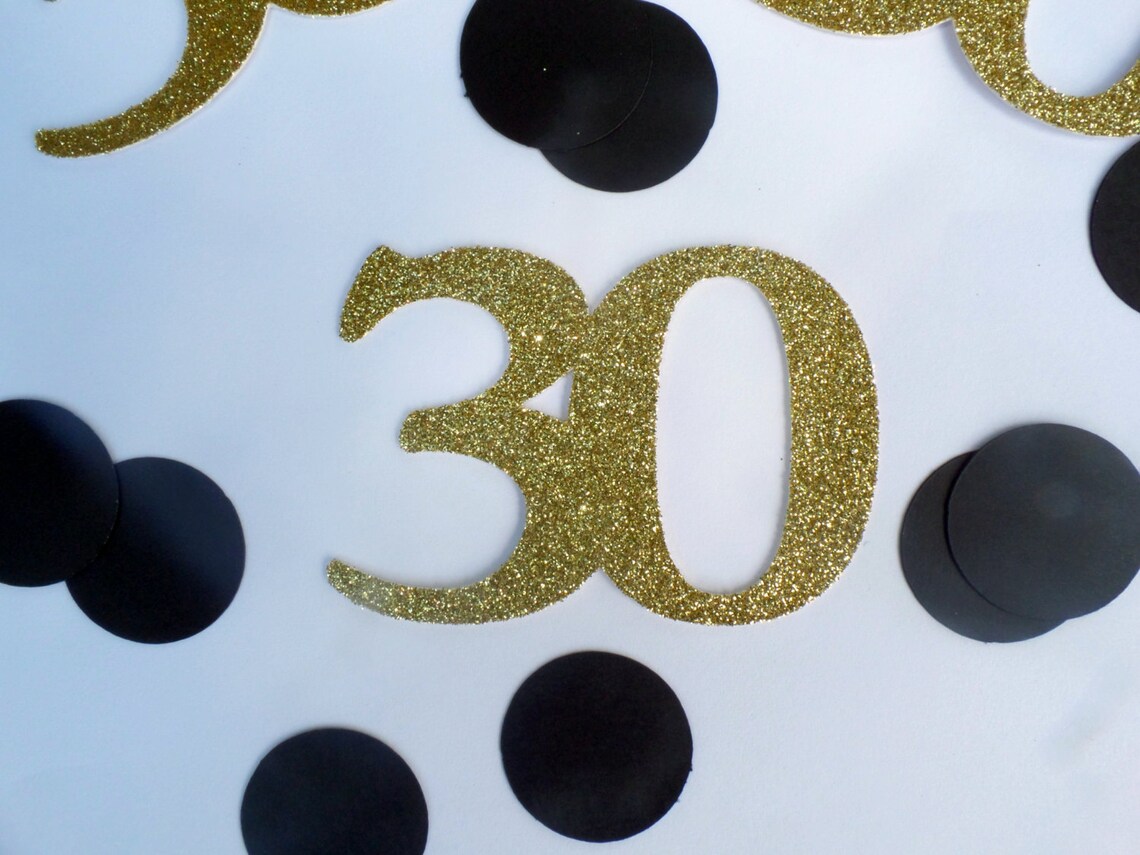 Custom Age Number Confetti 30 Birthday Confetti Thirty - Etsy