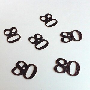80th Birthday Confetti - 1" Eighty Birthday, 80 Confetti, 16th Birthday ...