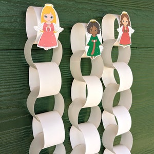 Christmas Countdown Craft Kit - Christmas Angels - Paper Chain - Advent ...