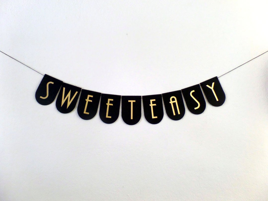 SWEETEASY Gatsby Inspired Banner - Desert Table Banner - Custom Banner ...