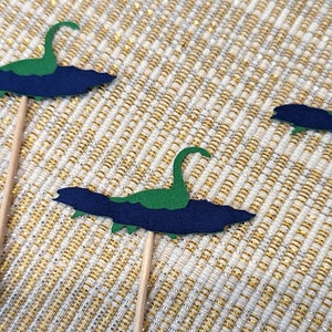 Loch Ness Monster Cupcake Toppers - Set of 12 - Marine Reptile Happy ...