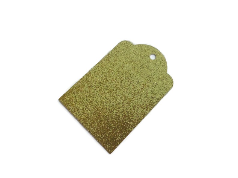 Glitter Gift Tags Gold Glitter Glitter Favor Tags - Etsy