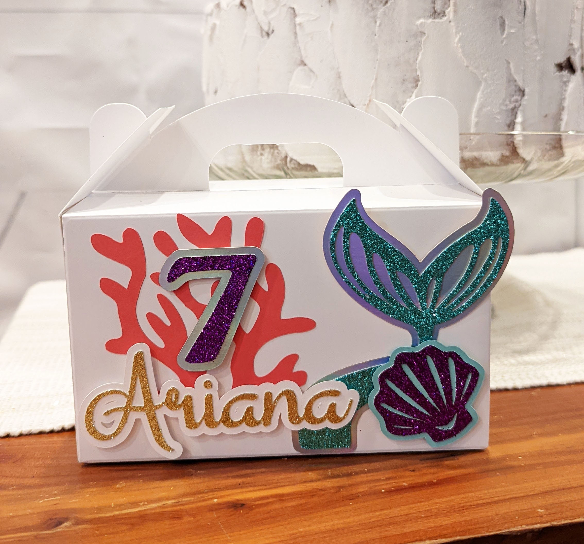 Mermaid Favor Box Under the Sea Gable Box Personalized - Etsy