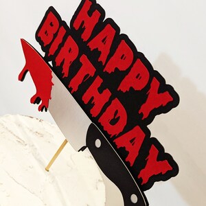 Killer Birthday Cake Topper - Spooky Birthday - Halloween Birthday ...
