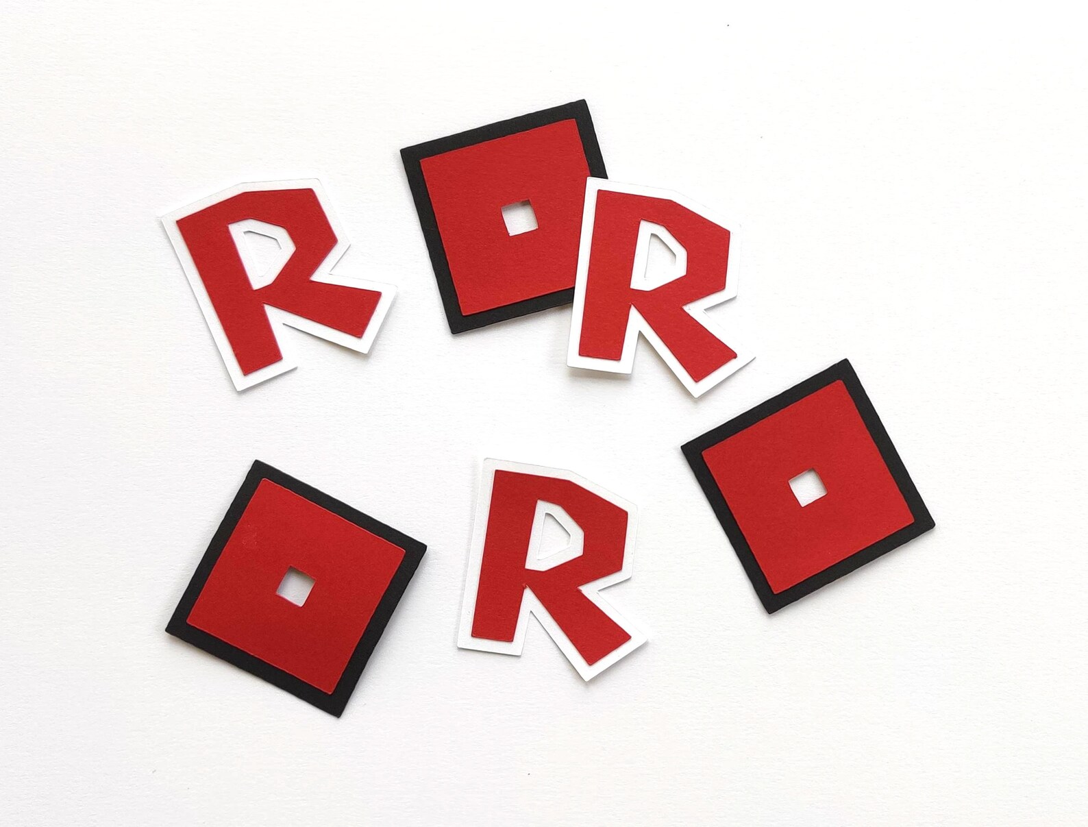 ROBLOX Inspired Confetti Square and R Roblox Happy | Etsy