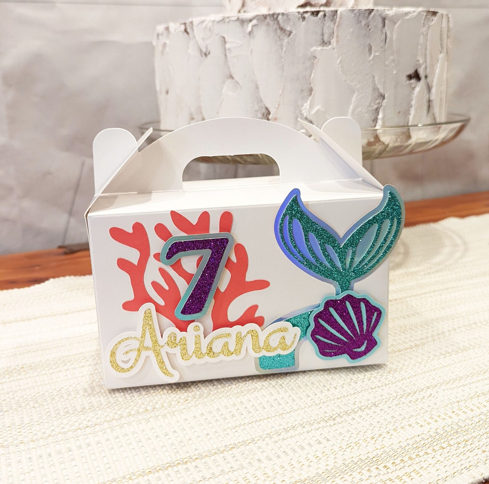 Mermaid Favor Box Under the Sea Gable Box Personalized - Etsy