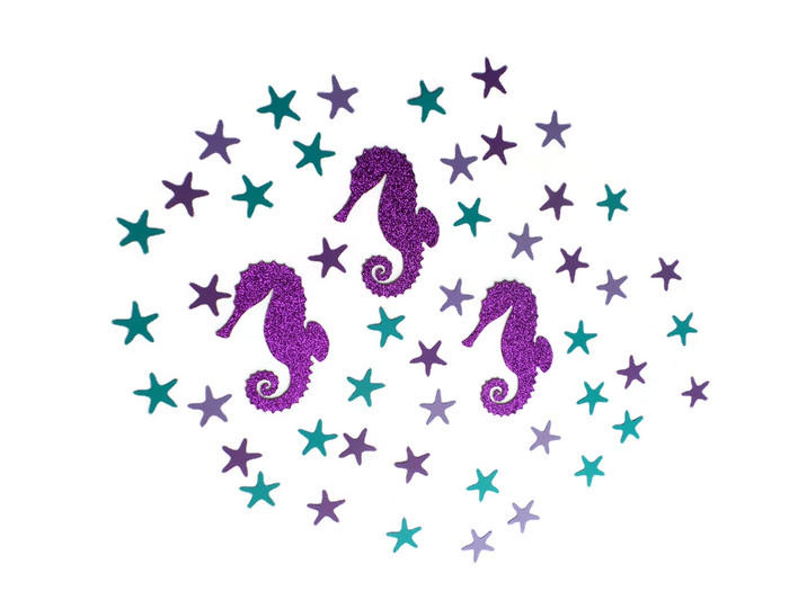 Seahorse and Starfish Under the Sea Themed Party Confetti 320 Pieces ...