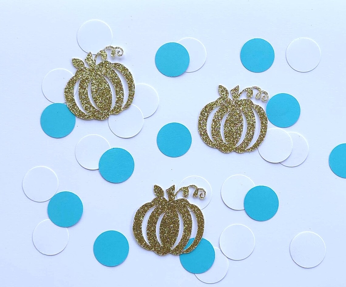 Little Pumpkin Confetti. Fall Confetti. Glitter Pumpkin. First Birthday ...