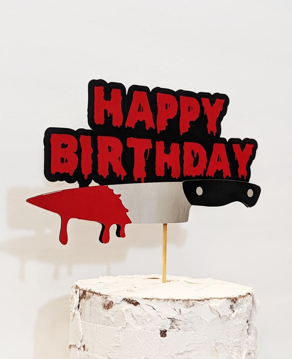 Killer Birthday Cake Topper Spooky Birthday Halloween - Etsy