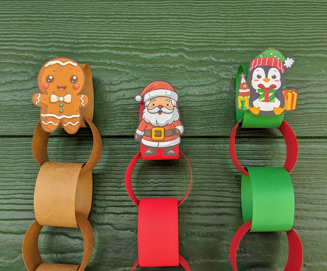 Christmas Countdown Craft Kit - Paper Chain - Advent Calendar - DIY ...