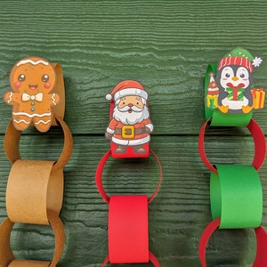 Christmas Countdown Craft Kit - Paper Chain - Advent Calendar - DIY ...