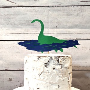 Loch Ness Monster Cake Topper - Marine Reptile Happy Birthday ...
