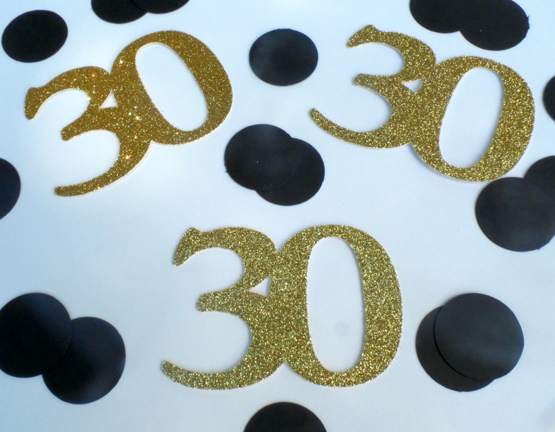 Custom Age Number Confetti - 30 Birthday Confetti, Thirty Birthday, 30 ...