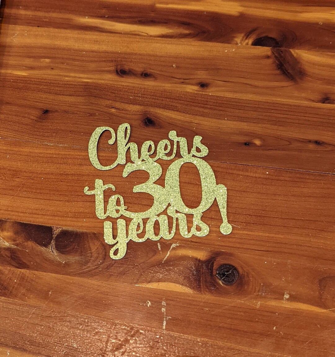 Cheers to 30 Years! Glitter Confetti (10 Pieces) Die Cut - 30th ...