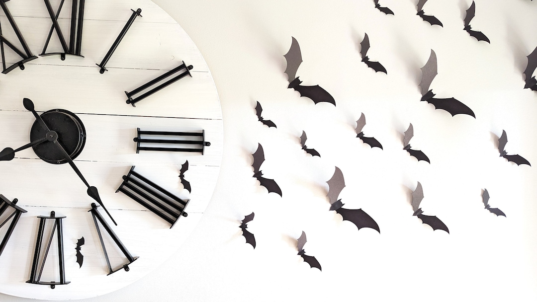 Halloween Bat Wall Decor - 3D Paper Bats - Paper Bats - Spooky ...