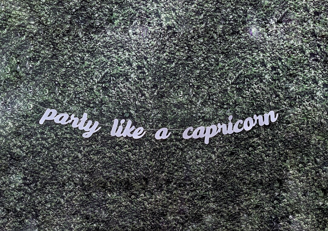 Party Like a Capricorn Banner - Zodiac Birthday Party - December ...