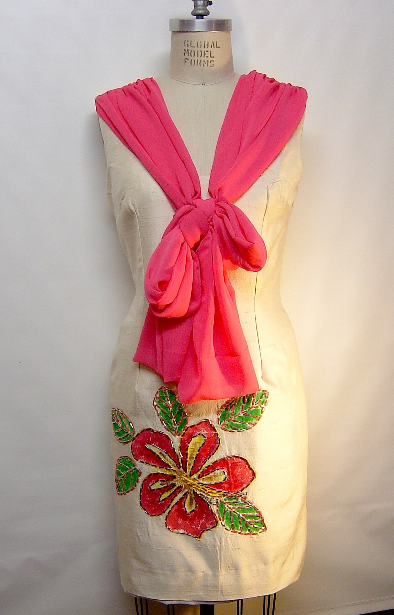 Silk/cotton Hand-made Hand-painted One of a Kind Dress - Etsy