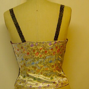 Lace-up Front-open Brocade Bustier - Etsy