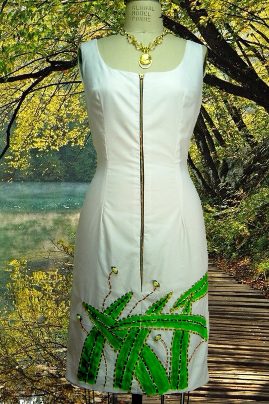 Hand Made, Hand Painted Sleeveless Tight Dress - Etsy