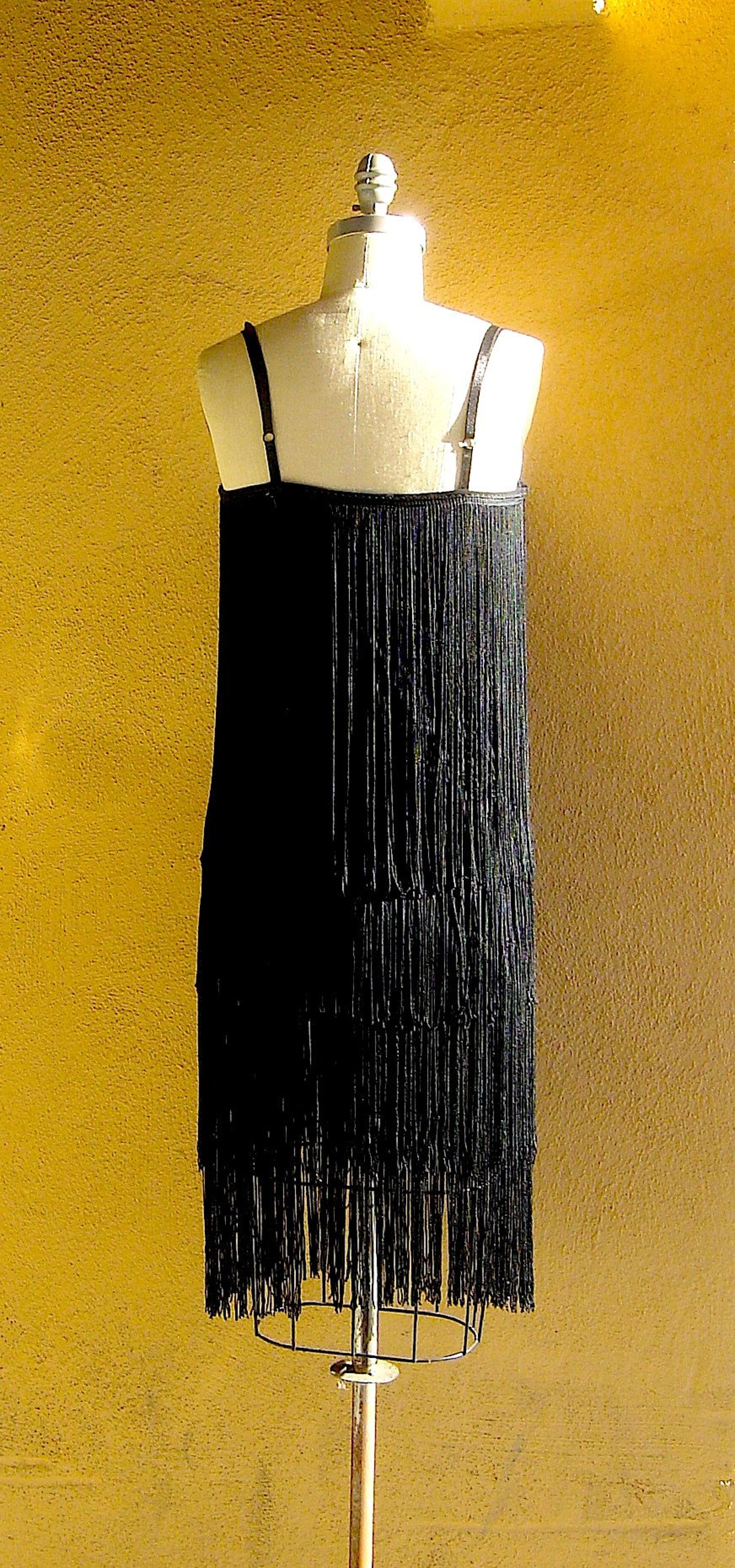 Black Fringe Flapper Dress - Etsy