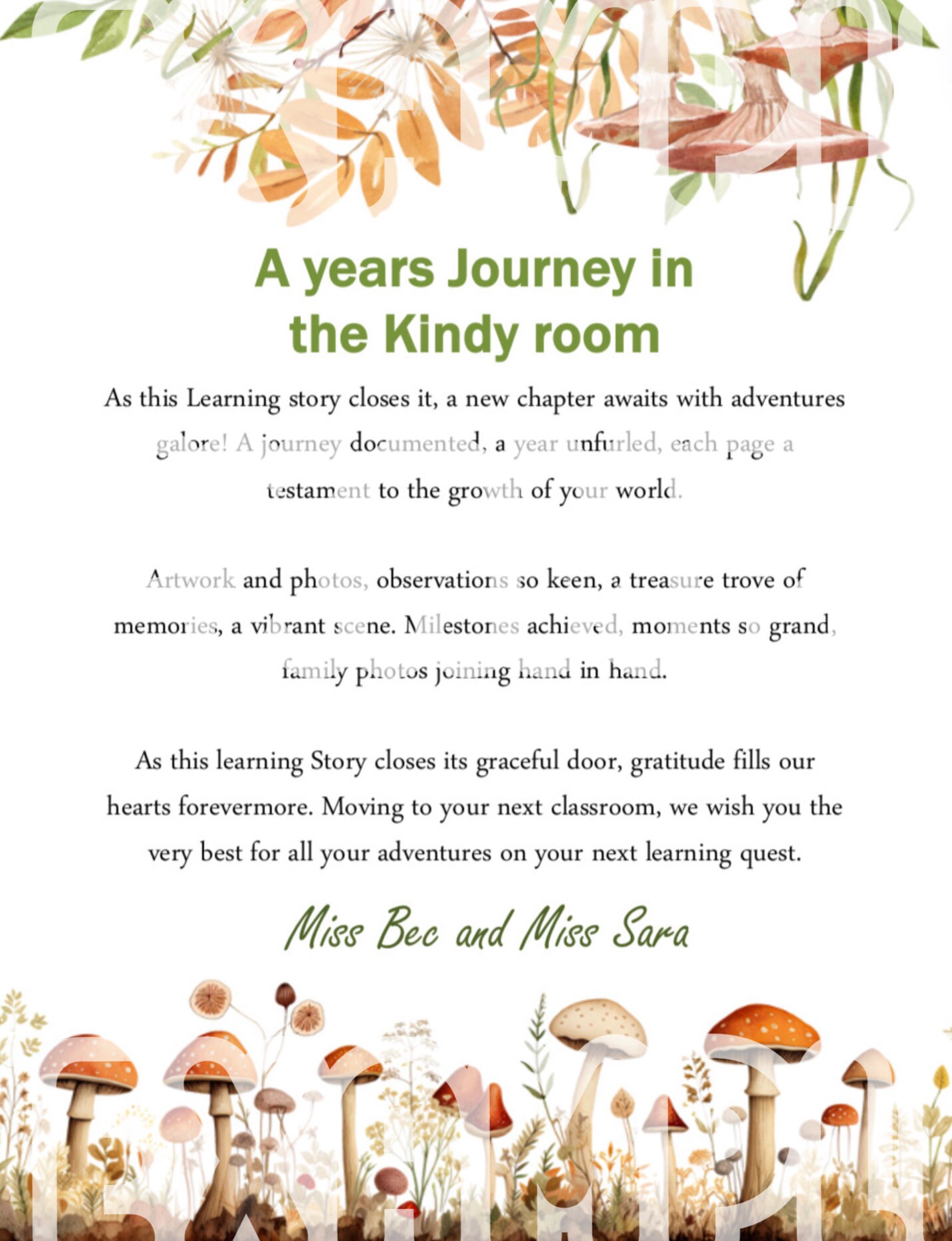 Editable Early Years Classroom Portfolio Kits - My Learning Story, My ...